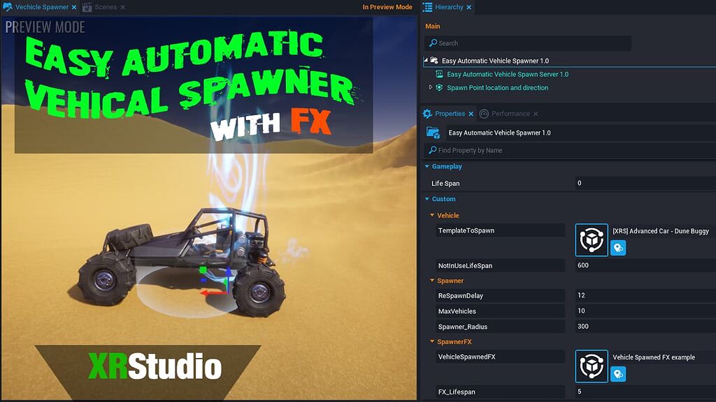 Easy Automatic Vehicle Spawner with FX - Community Content - Core Creator Forums
